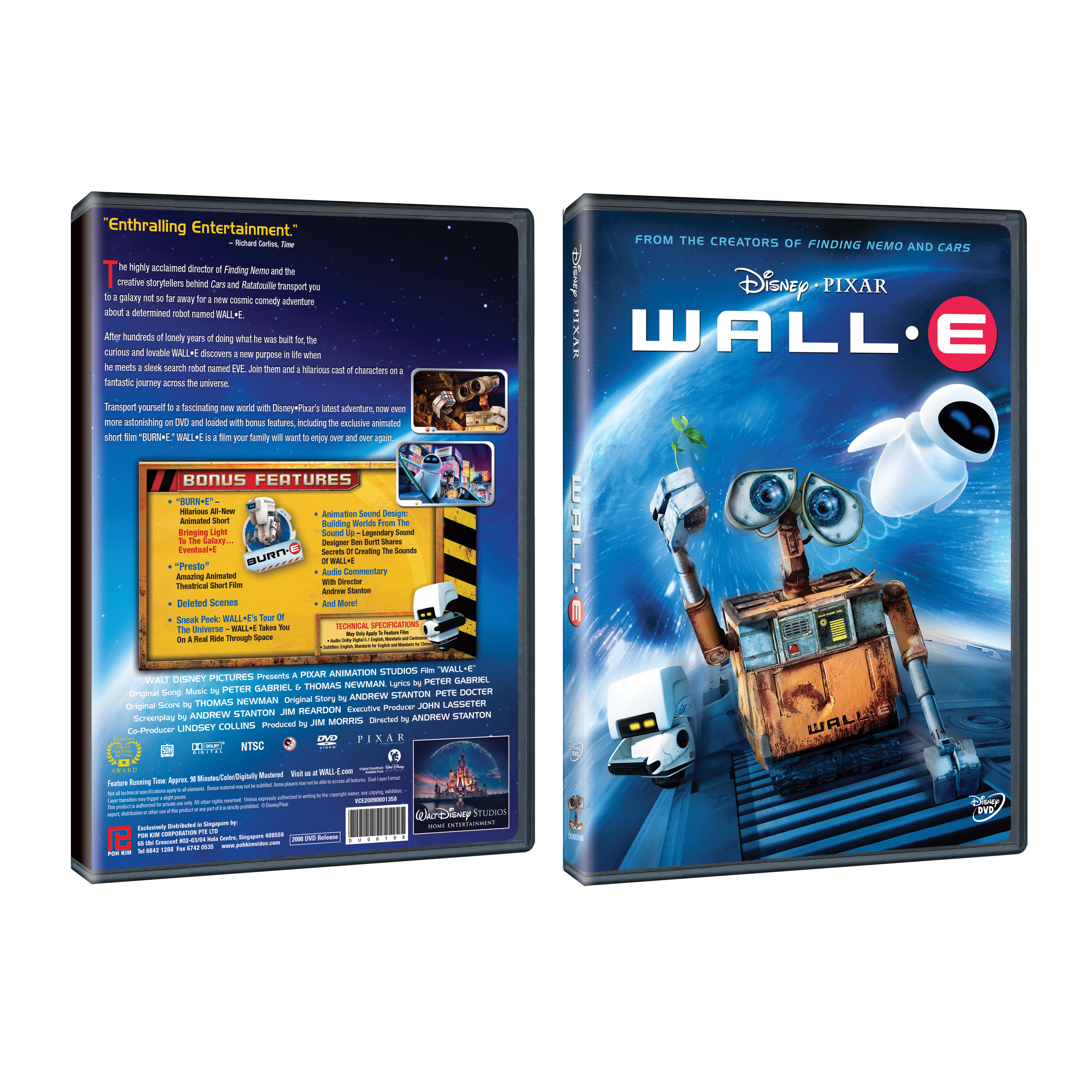 Portada Del Dvd De Wall E Amazon.com: Wall E (Single Disc Edition)
